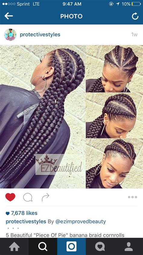 Banana Braids African Braids Hairstyles Cornrow Hairstyles Big