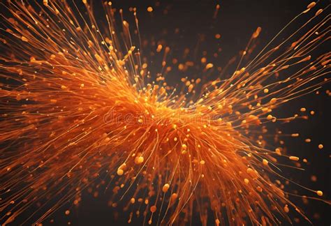 Radiant Fiber Flow Abstract Orange Particles Stock Illustration Illustration Of Sparkler