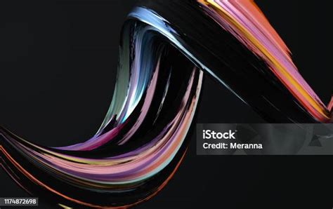 색상 전체 동적 추상 트위스트 모양입니다 3d 렌더 Vawe 나선형 컴퓨터 생성 기하학적 그림 기하 도형에 대한 스톡 사진 및 기타 이미지 Istock