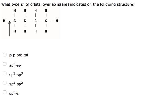 Solved What Type S Of Orbital Overlap Is Are Indicated On Chegg