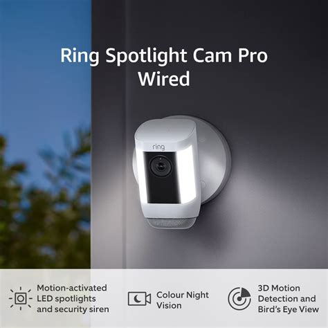 Ring Spotlight Cam Pro Wired By Amazon Outdoor Security Camera 1080p