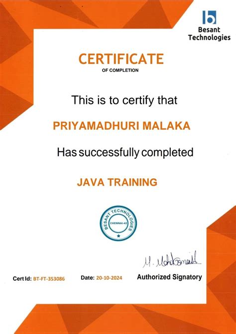 Java Programming Besanttechnologies Certification