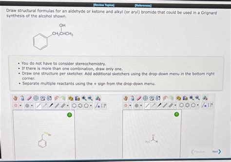 Solved Review Topics Reference Draw Structural Formulas For Chegg