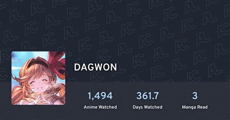 Dagwons Profile · Anilist