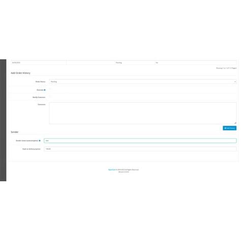 OpenCart Manage Order Senders