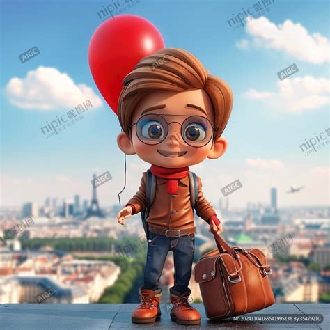 Ai创作图卡通写实人物 飞屋环游记主题 3d卡通人物 立体卡通人物 卖气球的小男孩 3d人物形象 邮递员公仔 卡通写实漫画人物设计 仿3d卡通形象 邮差公仔 卡通人物公仔盲盒设计 立体卡通形象