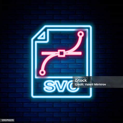빛나는 네온 라인 svg 파일 문서 벽돌 벽 배경에 격리 된 svg 버튼 아이콘을 다운로드합니다 svg 파일 기호입니다 다채로운 개요 개념 벡터 고양이 새끼에 대한 스톡