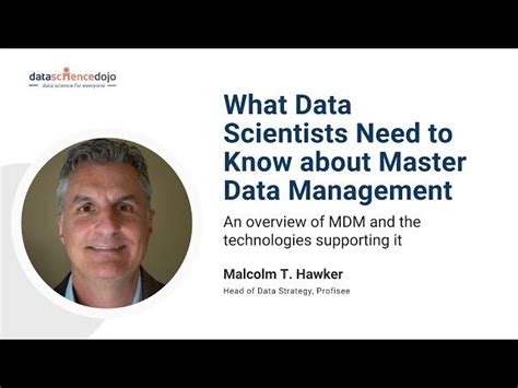 Free Video What Data Scientists Need To Know About Master Data