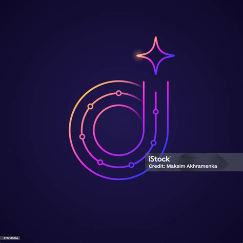 네온 라운드 스타일과 여러 가지 색상의 그라데이션에 Ai 문자가 있는 인공 지능 로고 디자인 미니멀리즘 모던 비즈니스 스타일 벡터 3d 그림 개념에 대한 스톡 벡터 아트 및