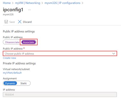 Asociar Una Dirección Ip Pública A Una Máquina Virtual Microsoft Learn