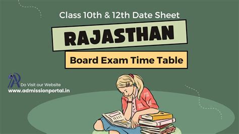 2025 Rbse Time Table Rajasthan Board Exam Date Sheet For Class 10th And 12th Admission Portal