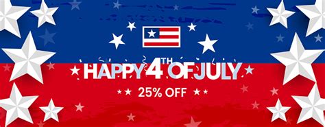 트렌디 한 7 월 4 일 화려한 레터링 디자인 판매 레드 와 블루 수채화 3d 스타와 그런지 배경에 할인 제공 브로셔 포스터 또는 배너용 프로모션 광고 배너 템플릿입니다