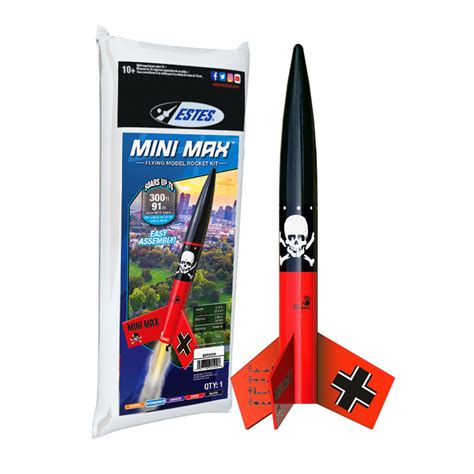 Mini Der Red Max™ Model Rocket Kit Estes Rockets