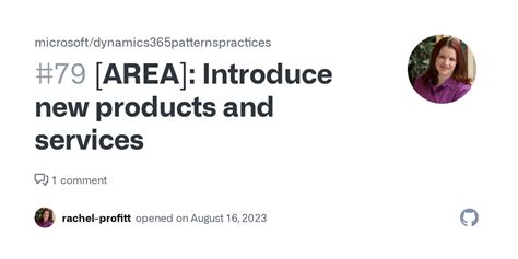 [area] introduce new products and services · issue 79 · microsoft dynamics365patternspractices