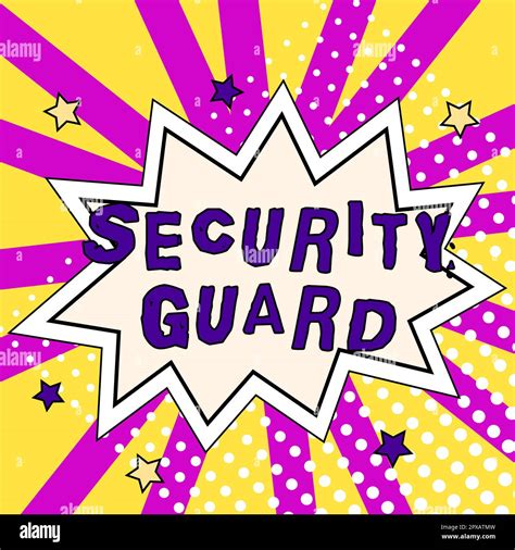 Text Sign Showing Security Guard Business Approach Tools Used To