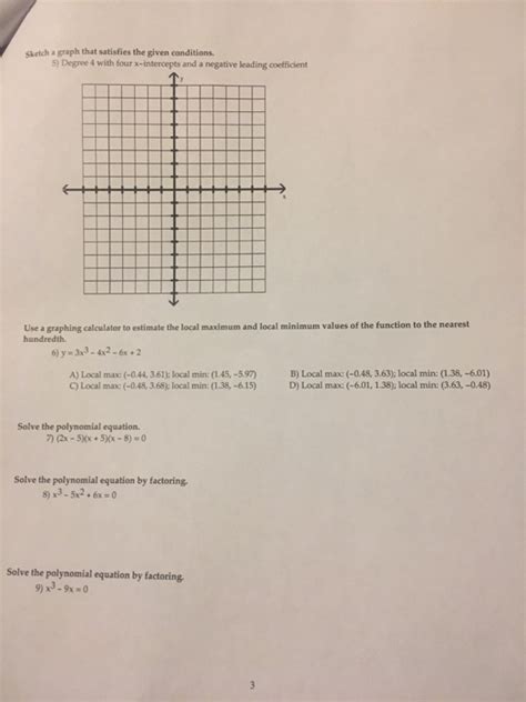 Solved Sketch A Graph That Satisfies The Given Conditions