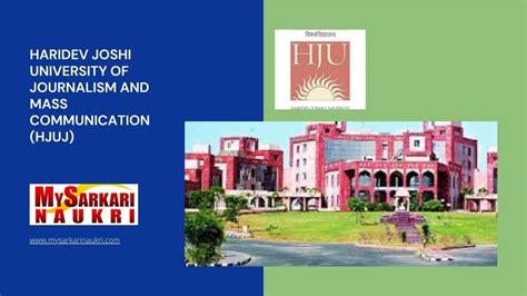 Haridev Joshi University Recruitment Mysarkarinaukri En