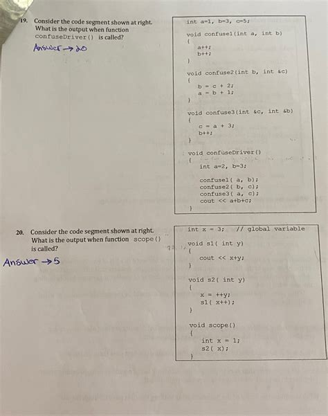 Solved 19 Consider The Code Segment Shown At Right What Is