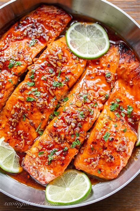 Spicy Honey Glazed Salmon Recipe Saving Room For Dessert