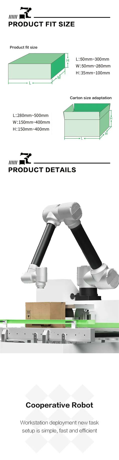 Collaborative Robot Case Packer Cobot Case Packer Pick And Place Case