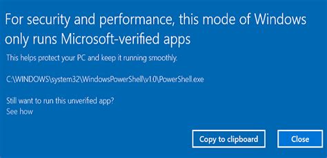 Sex Powershellexe No Es Una Aplicación Verificada Por Microsoft