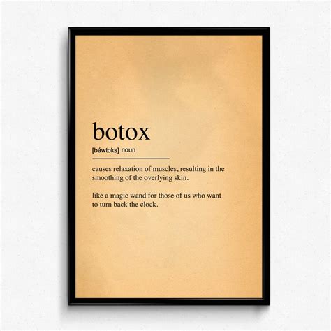 Botox Definition Poster Aesthetics Clinic Decor Beauty Salon Etsy