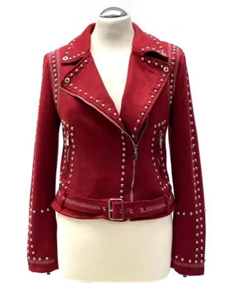 Brassic Joanna Higson Red Suede Jacket William Jacket