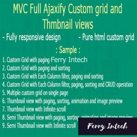 Promo Program Aspnet Mvc Full Ajaxify And Bootstrap Grid With Crud Ope