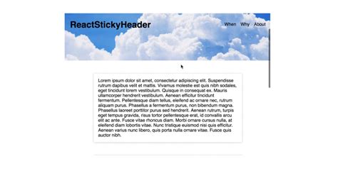 React Sticky Header Elements Component On Scroll Onaircode