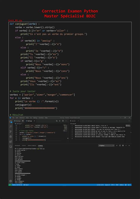 SOLUTION Correction Examen Python Studypool