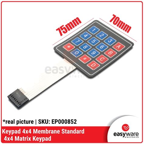 Jual Keypad 4x4 Membrane 16 Key Keypad Matrix 4x4 Keypad Pom Mini Pertamini Keypad Arduino