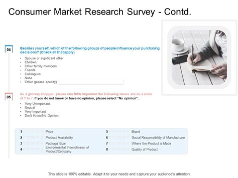 Target Persona Consumer Market Research Survey Contd Ppt Outline Slide Portrait Pdf