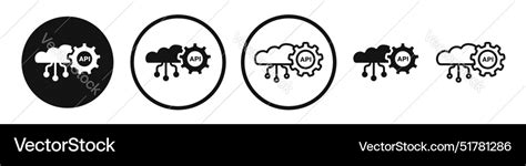 Api Line Icon Set Royalty Free Vector Image Vectorstock