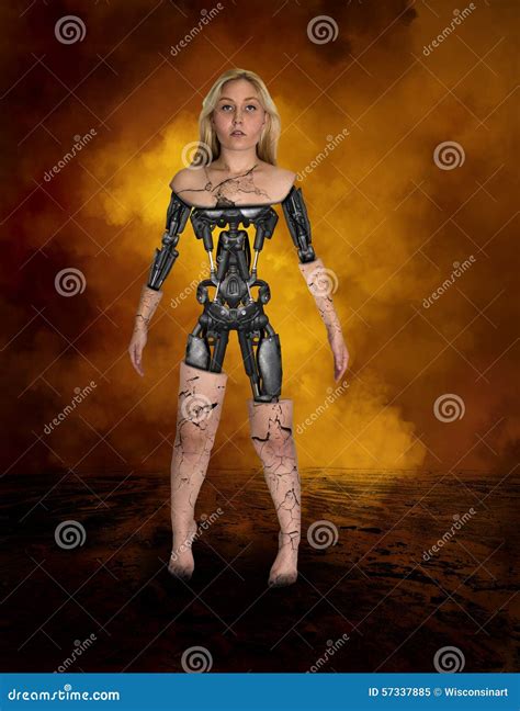 Woman Robot Cyborg Android Machine Stock Image Image Of Abstract