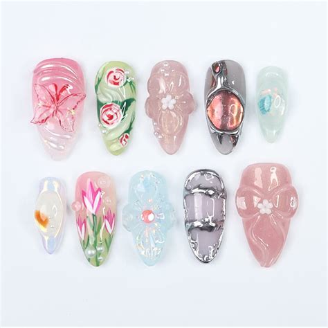 Premium Handmade Press On Nails Lily Nails Art