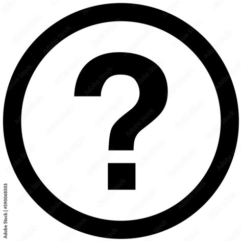 question mark icon black color line flat style circle design help