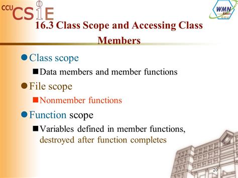 Chapter 16 Classes And Data Abstraction Associate Prof Yuh Shyan Chen