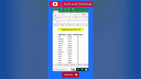 Excel For Fresher Excel Trick Excel Tutoring Viral Trending Shorts Exceltutorial Youtube