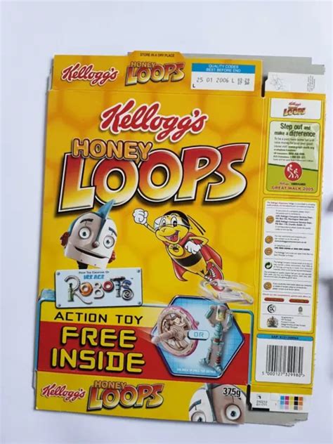 2005 Kelloggs Cereal Honey Loops Robots Spinner And Robocopter Set