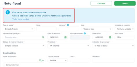 Erro Ao Gerar A Nota Fiscal A Partir De Pedido De Venda Esta Venda Possui Nota Fiscal Excluída