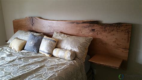 Live Edge White Oak Headboard With Built In End Tables Maker Marketplace