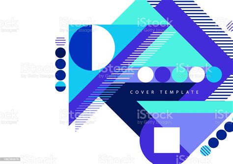 기하학적 모양 원과 사각형 선이있는 현대적인 추상 브로셔 그림 템플릿으로 설정된 최소한의 대담한 건축 스타일 벡터입니다 0명에 대한 스톡 벡터 아트 및 기타 이미지 Istock