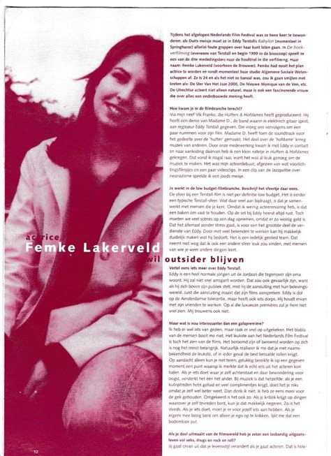 Jaap De Wreede Interview Met Femke Lakerveld