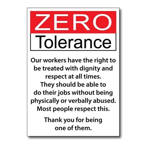 Zero Tolerance Warning Letter At Carlos Hamilton Blog