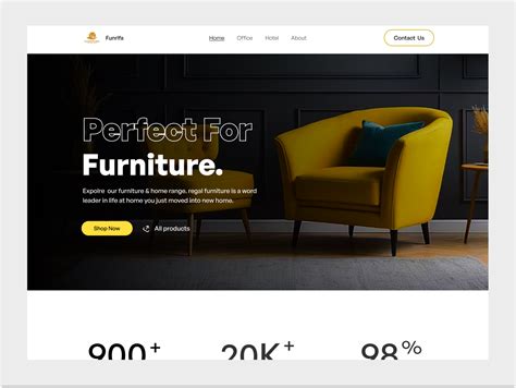 Furniture Landing Page Design By Ui Ux Abdur Rob On Dribbble