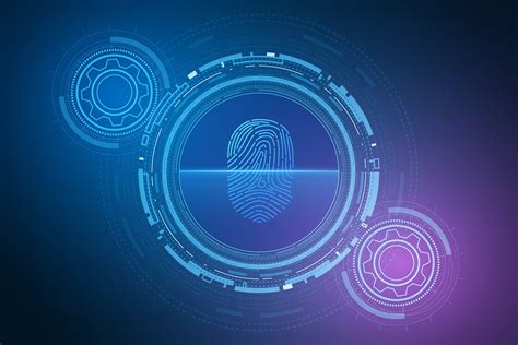 Scan Fingerprint Cyber Security And Password Control Through Fingerprints Access With