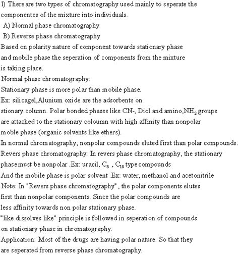 1 Distinguish Between Reverse Phase And Normal Phase Separations 2 What Is The Dynamic Range