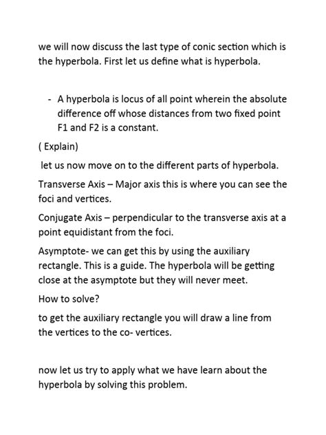 Hyperbola Pdf