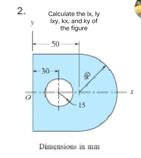Calculate The Ix Iy Ixy Kx And Ky Of The Figure