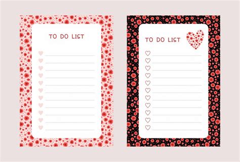 Conjunto De Modelos De Listas De Tarefas Pendentes Lista De Verificação Do Bloco De Notas Com